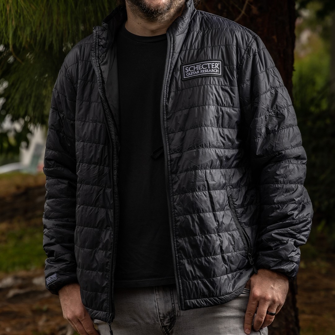 Schecter Guitar Research Logo Patch Black Puffer Jacket
