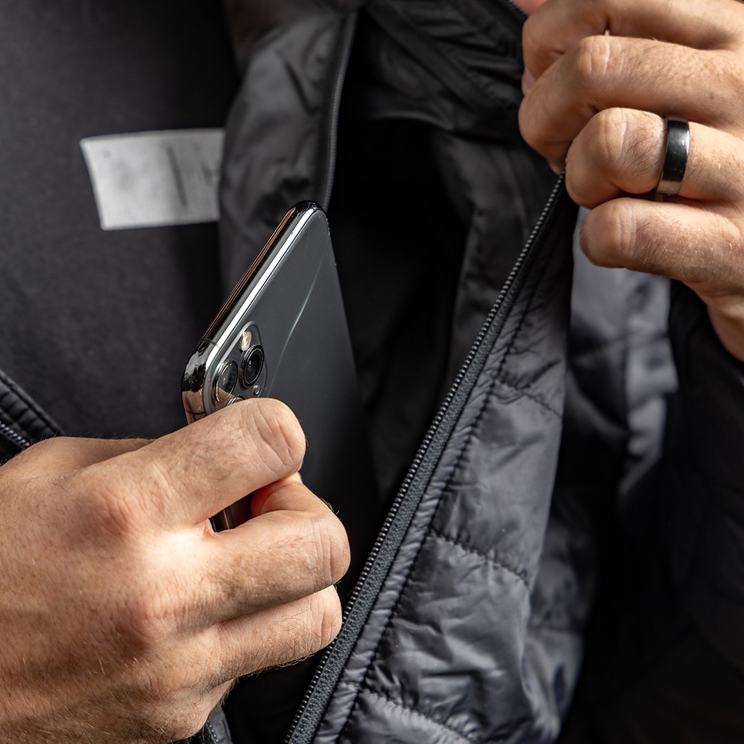 Schecter Guitar Research Logo Patch Black Puffer Jacket