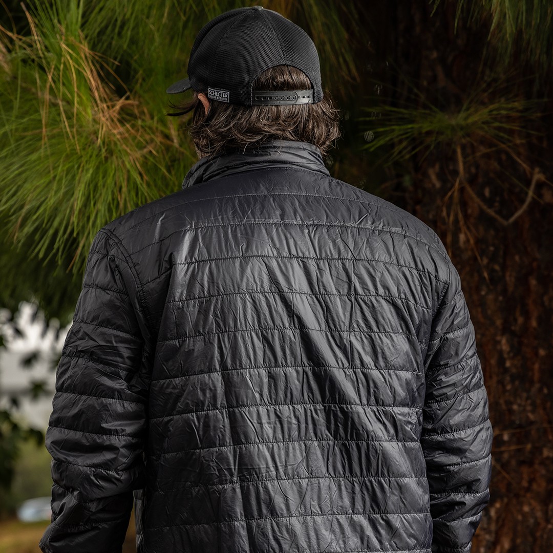 Schecter Guitar Research Logo Patch Black Puffer Jacket